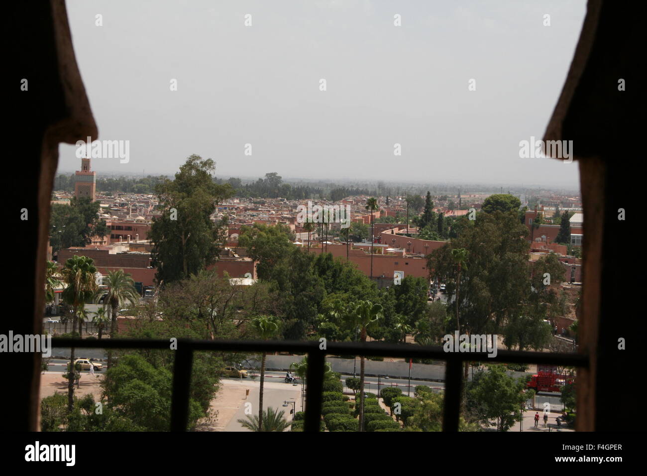 City view of Marrakech, Morocco, Aerial view of Marrakesh skyline Stock ...