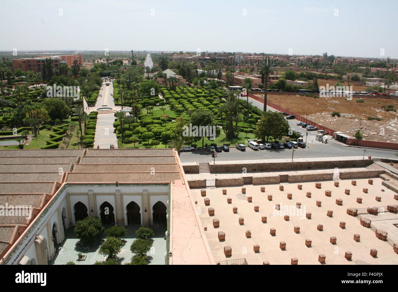 City view of Marrakech, Morocco, Aerial view of Marrakesh skyline Stock ...