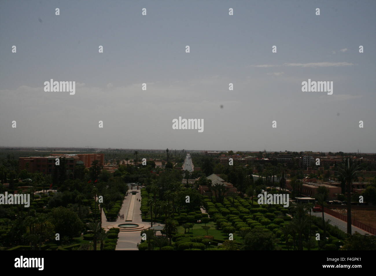 City view of Marrakech, Morocco, Aerial view of Marrakesh skyline Stock ...