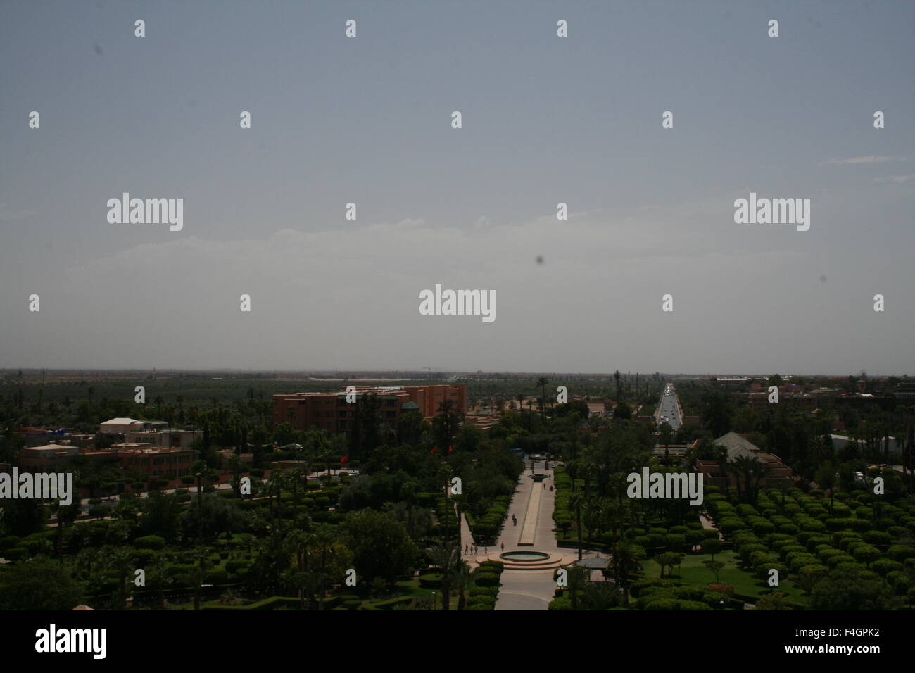 City view of Marrakech, Morocco, Aerial view of Marrakesh skyline Stock ...