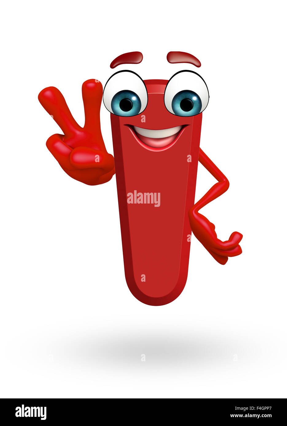 3d rendered illustration of alphabet I Cartoon Character Stock Photo ...