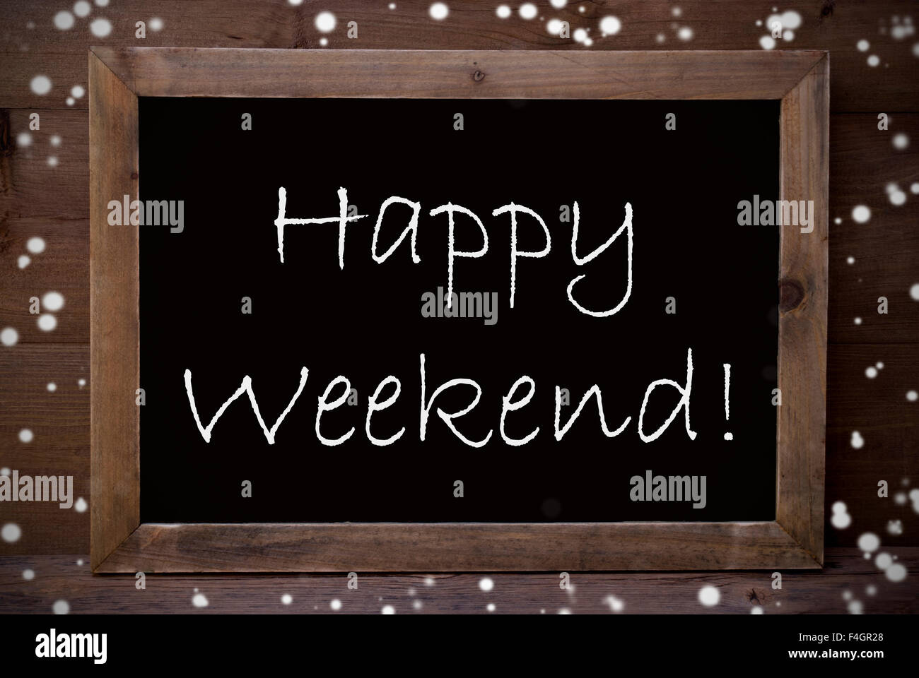 Weekend happy blackboard hi-res stock photography and images - Alamy