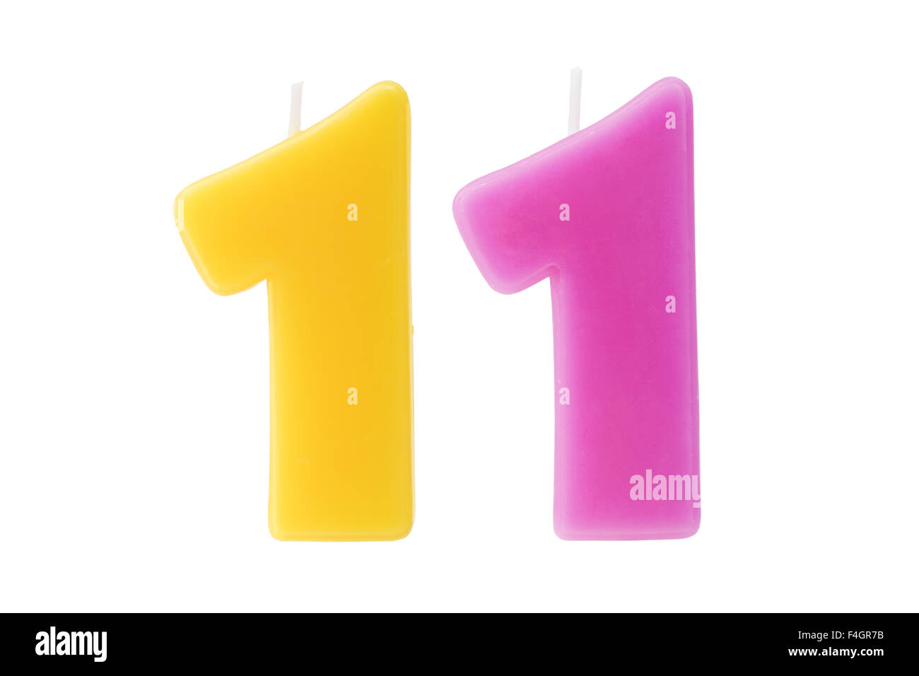 Birthday candles number eleven isolated hi-res stock photography and ...