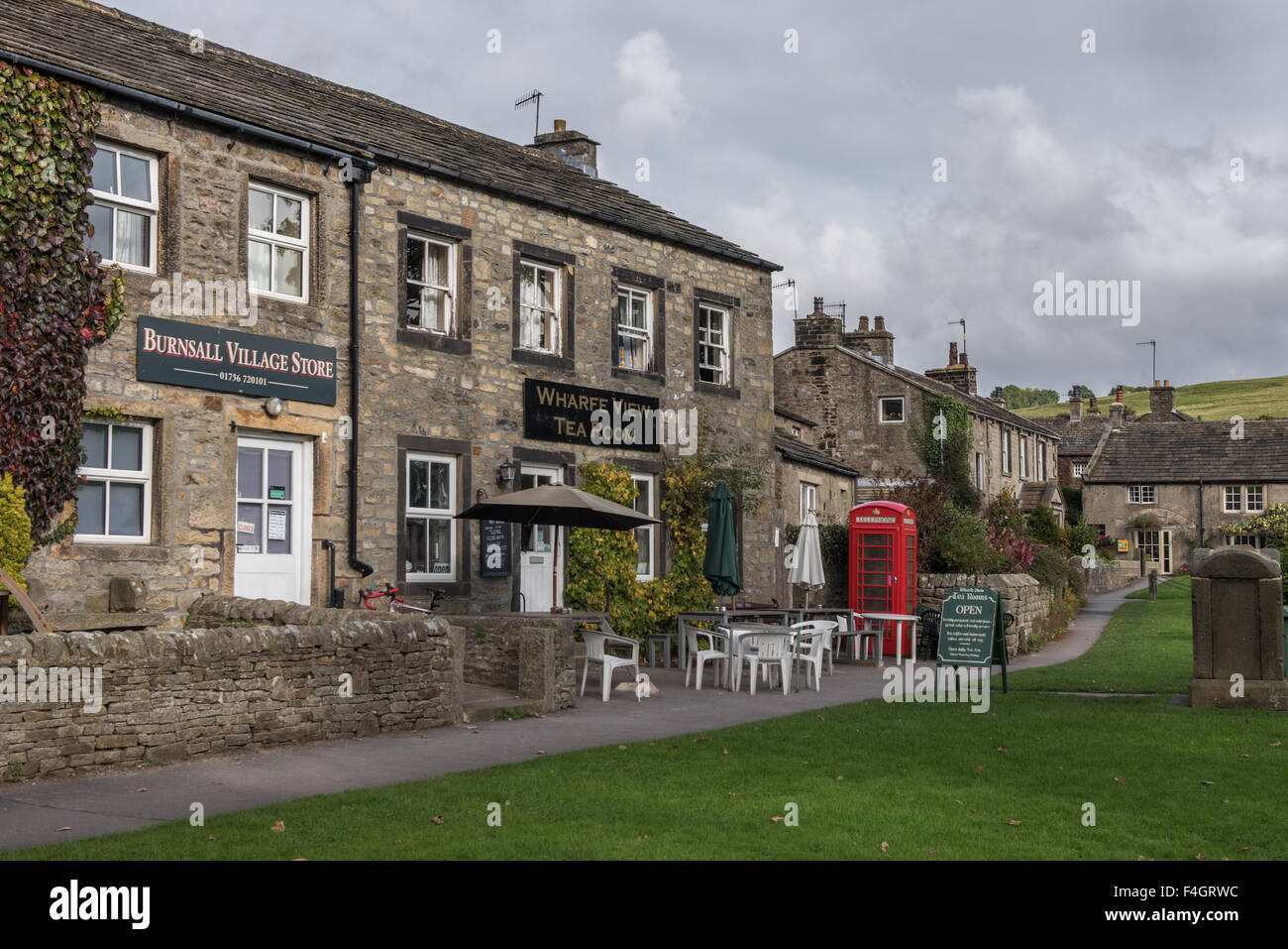 Burnsall village centre Wharfedale Yorkshire Stock Photo - Alamy