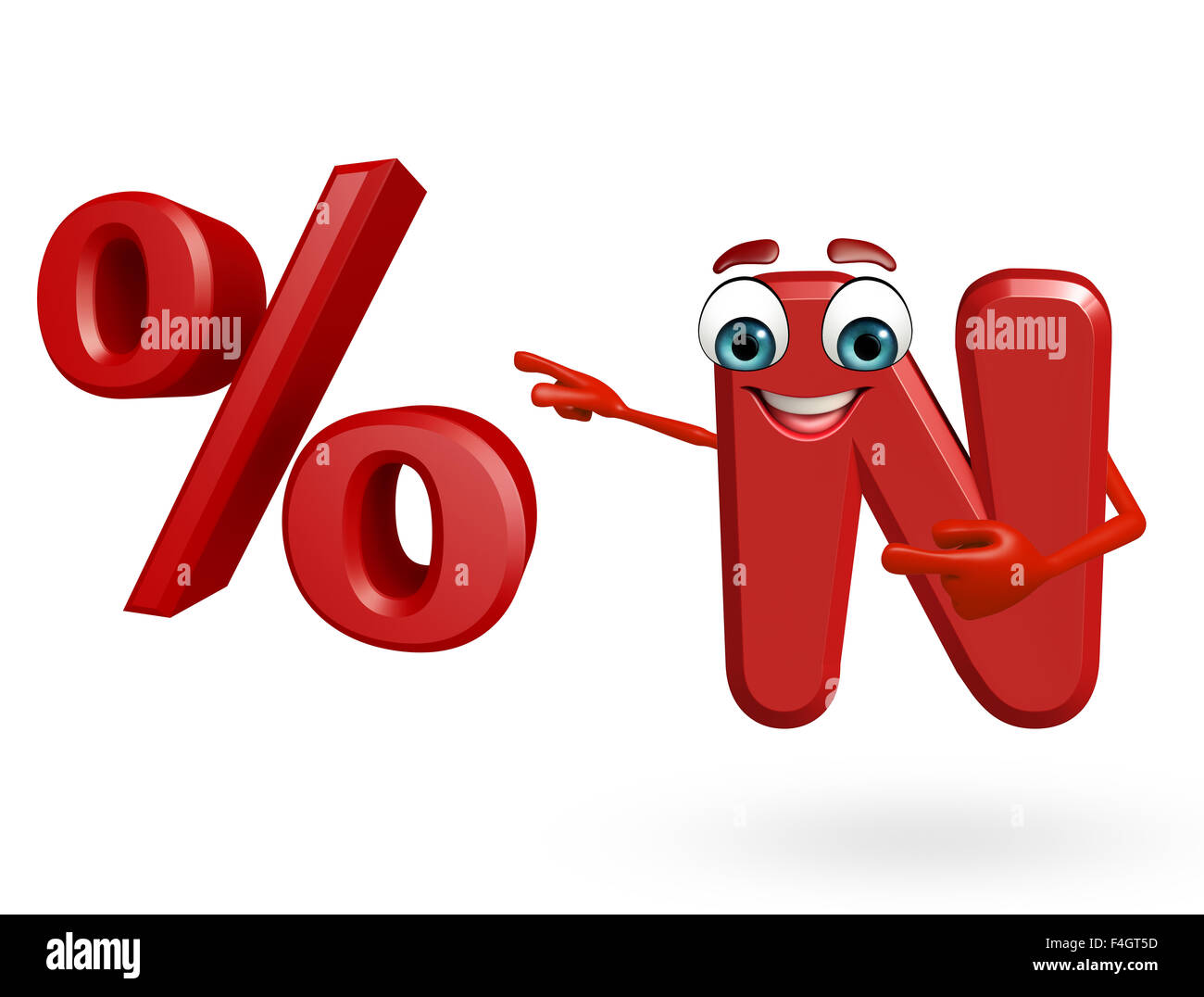 3d rendered illustration of alphabet N Cartoon Character with ...