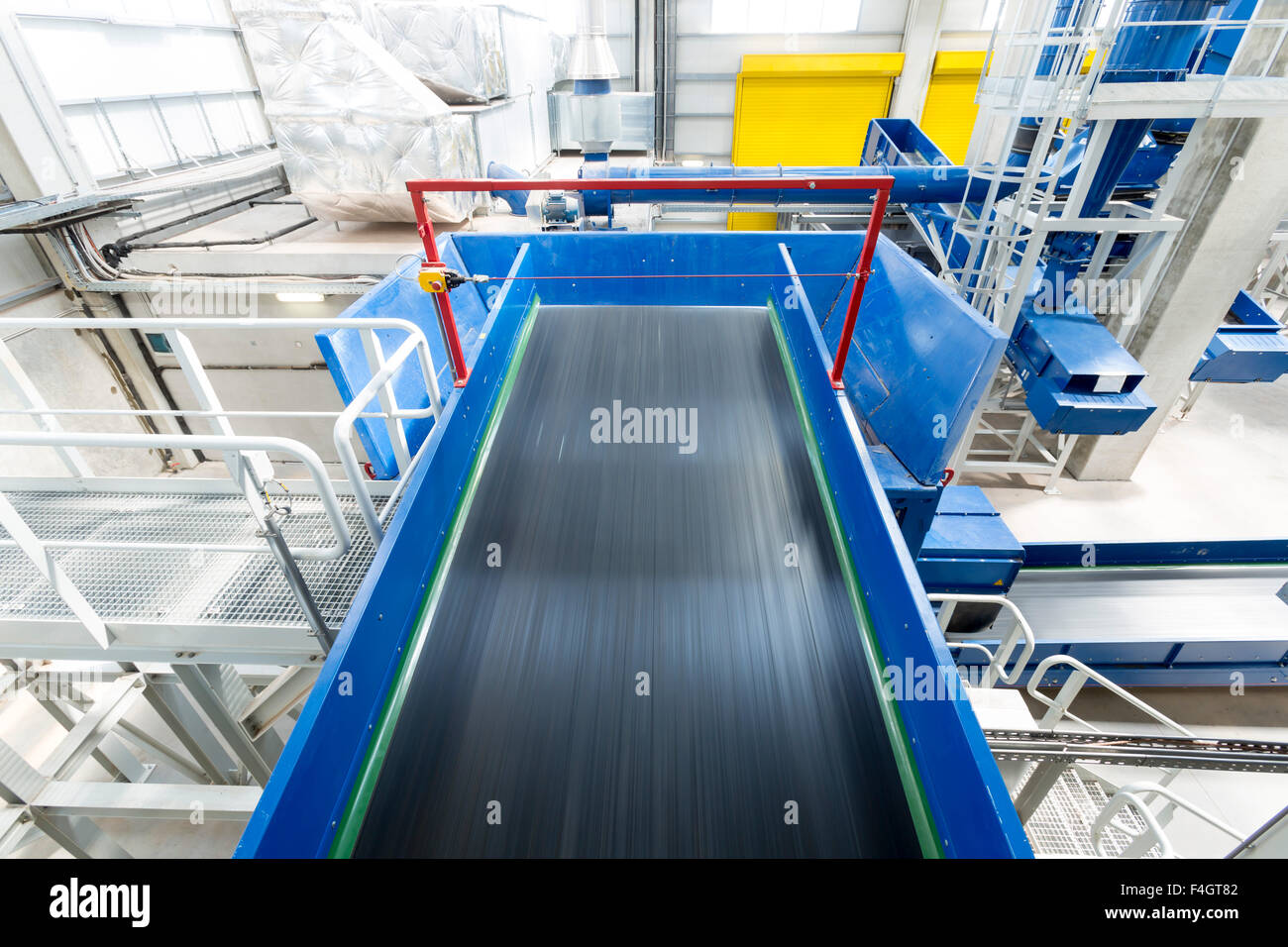 Inside of a waste management facility. Treatment and disposal of waste ...