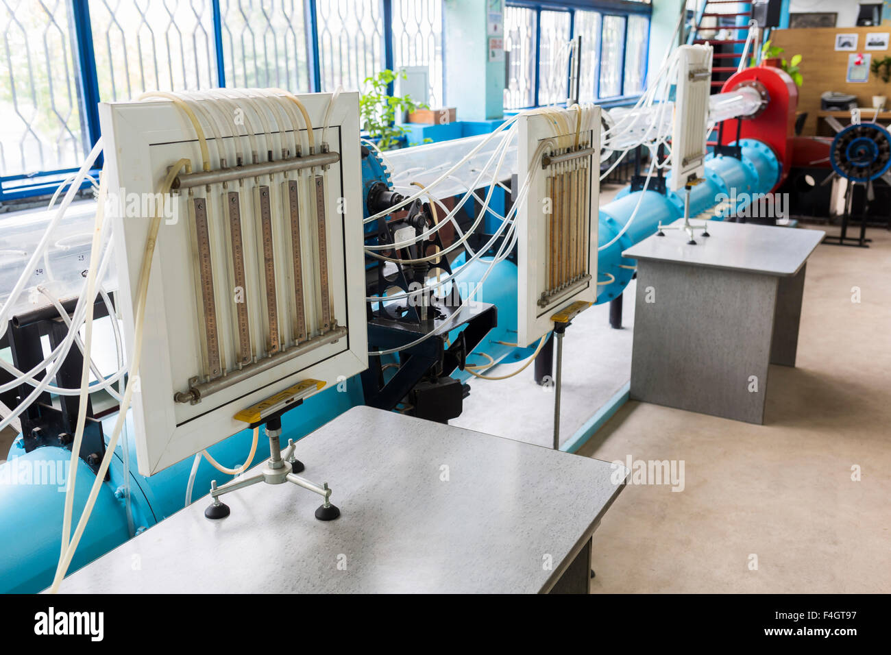Inside of a student's laboratory in a physics school for the students ...