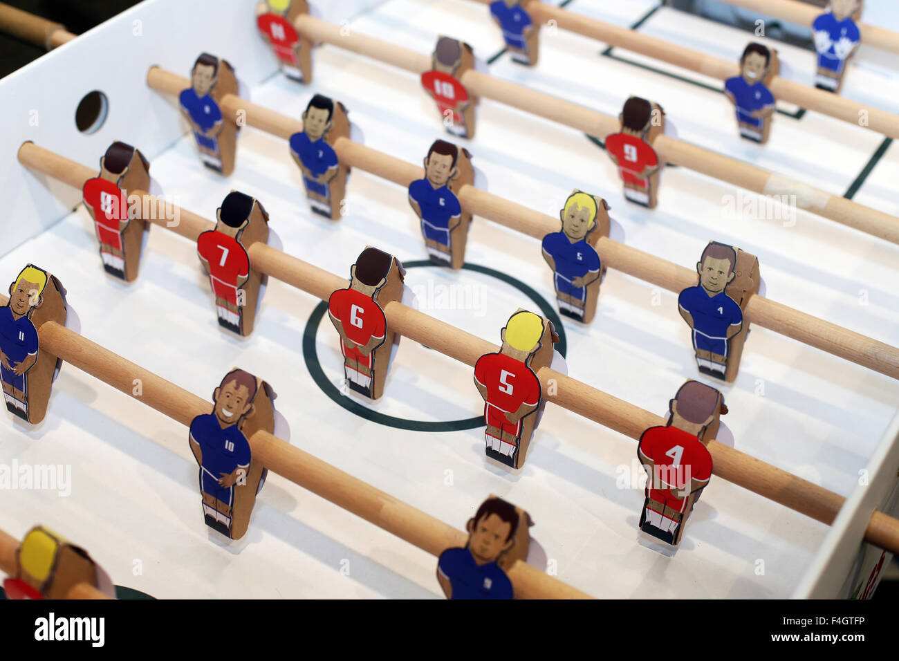 Table soccer football game from above view Stock Photo - Alamy