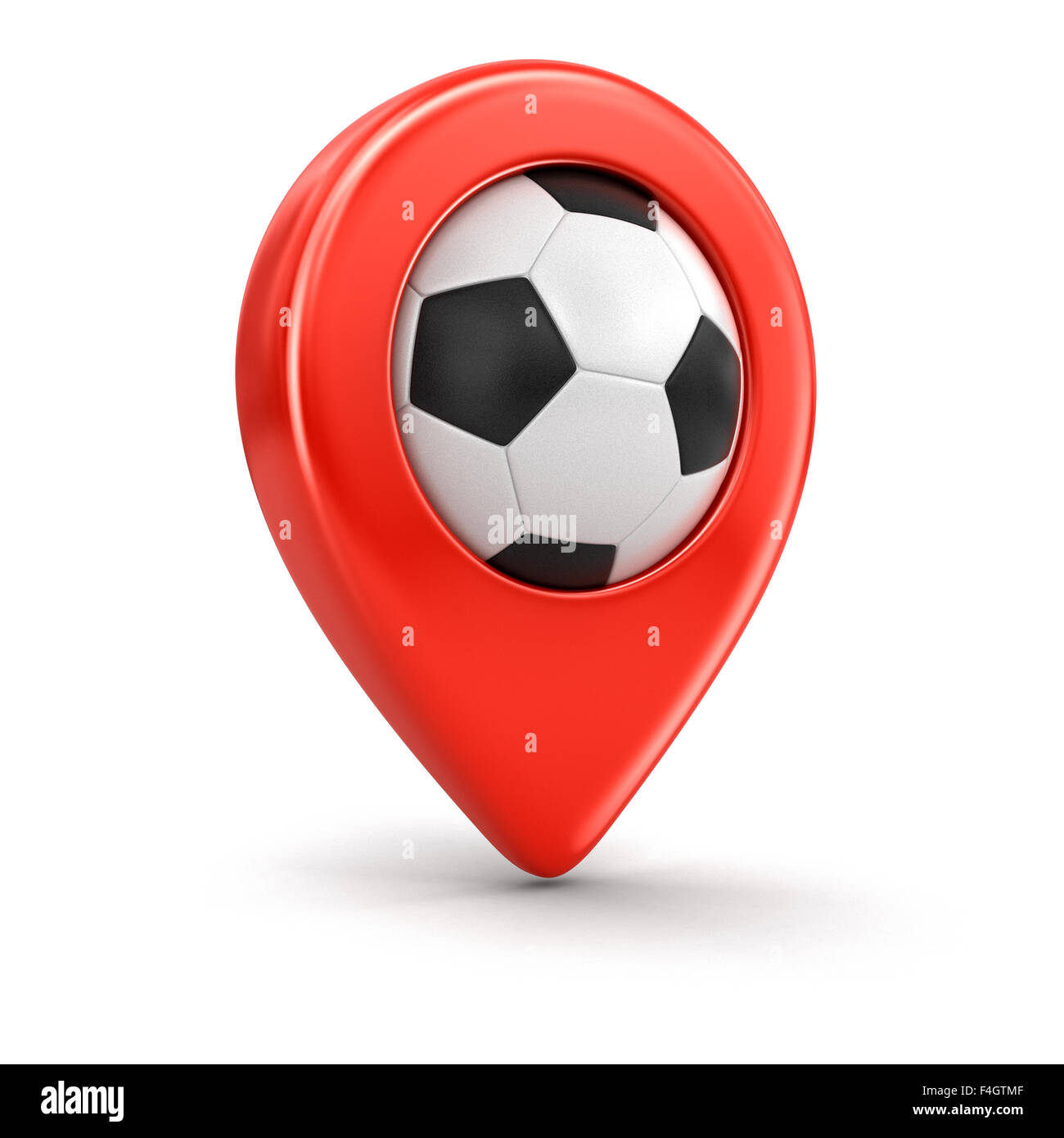 Pointer with Soccer football. Image with clipping path Stock Photo - Alamy