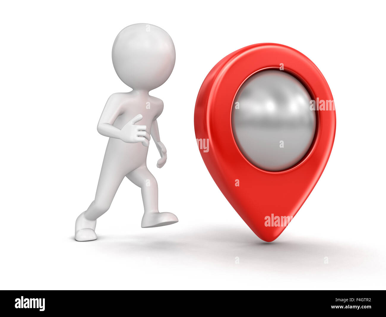 Man and Pointer. Image with clipping path Stock Photo - Alamy