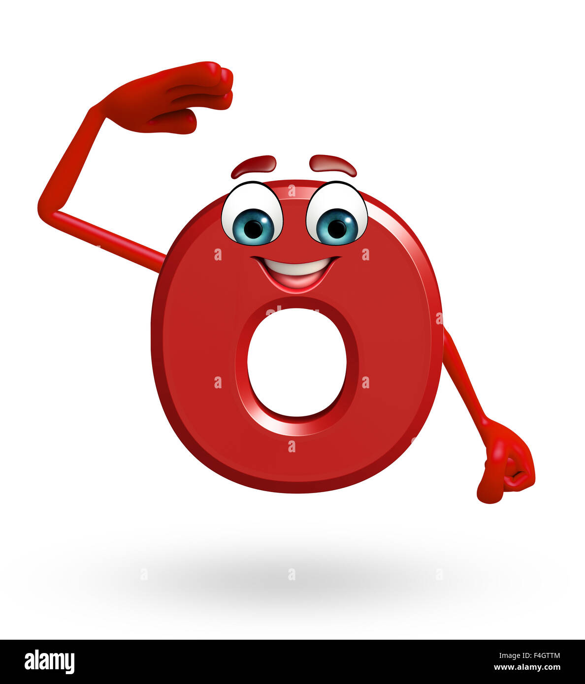 3d rendered illustration of alphabet O Cartoon Character Stock Photo ...