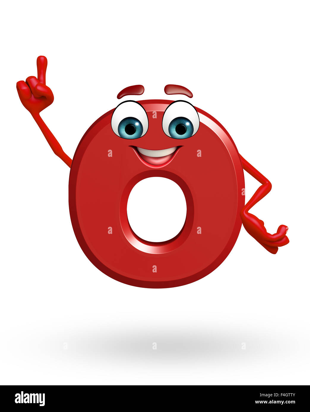 3d rendered illustration of alphabet O Cartoon Character Stock Photo ...