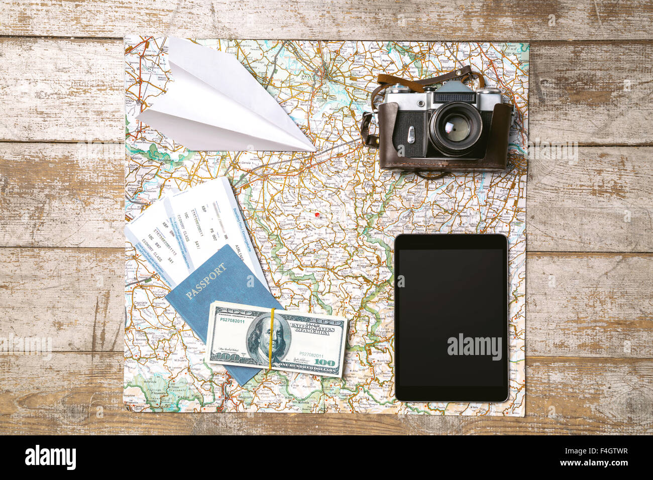 Creative concept for travel objects Stock Photo - Alamy