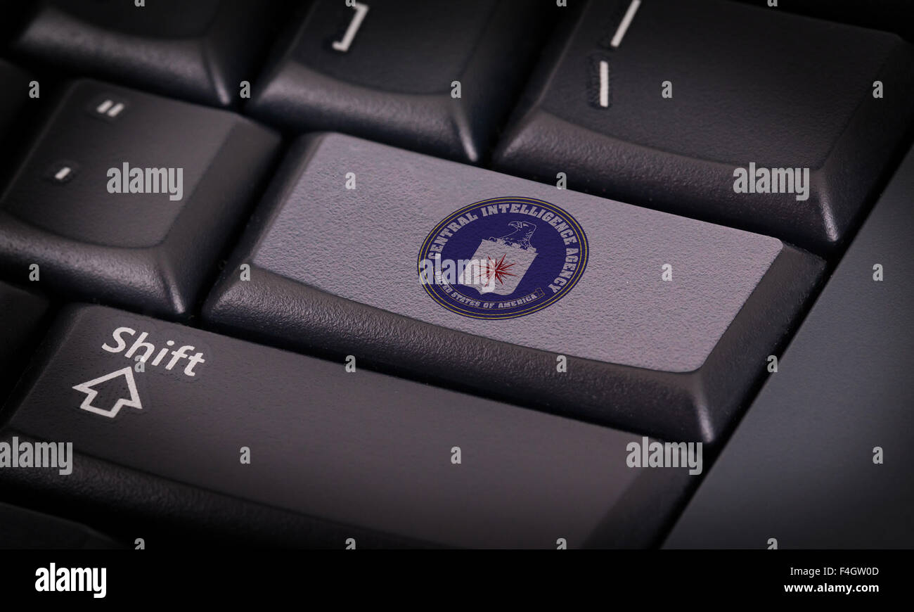 Flag on button keyboard, flag of CIA Stock Photo - Alamy