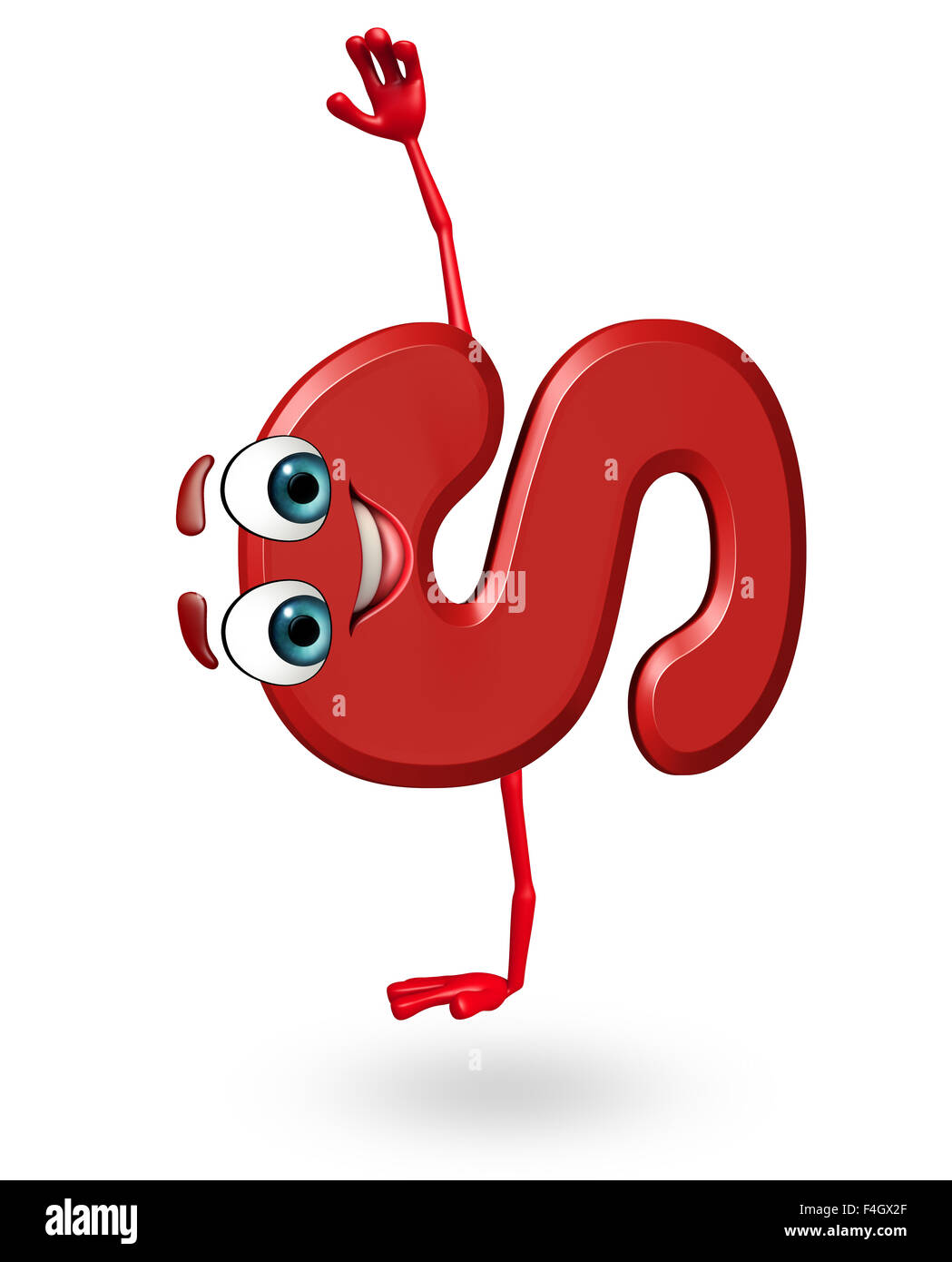 3d rendered illustration of alphabet S Cartoon Character Stock Photo ...