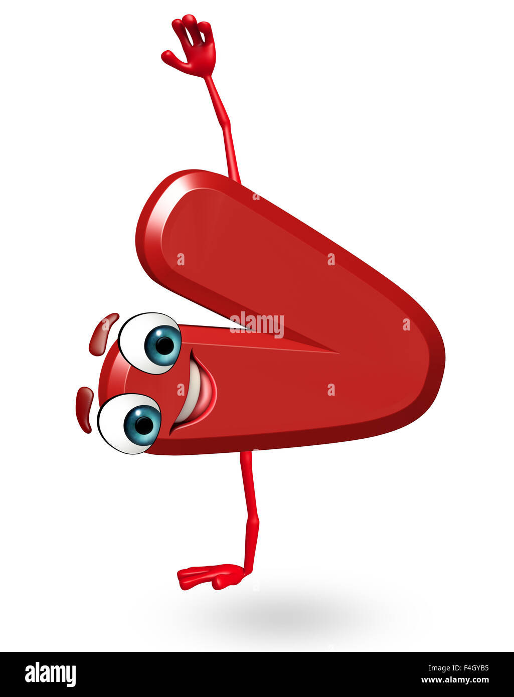 3d rendered illustration of alphabet V Cartoon Character Stock Photo ...