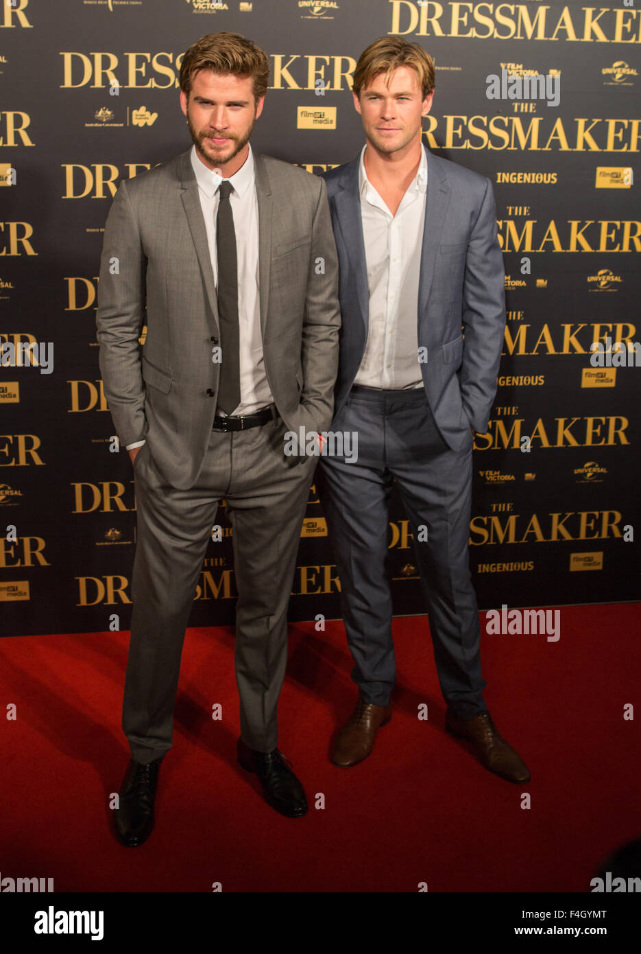Liam Hemsworth & Chris Hemsworth at the Dressmaker premiere in ... Liam Hemsworth & Chris Hemsworth at the Dressmaker premiere in ...
