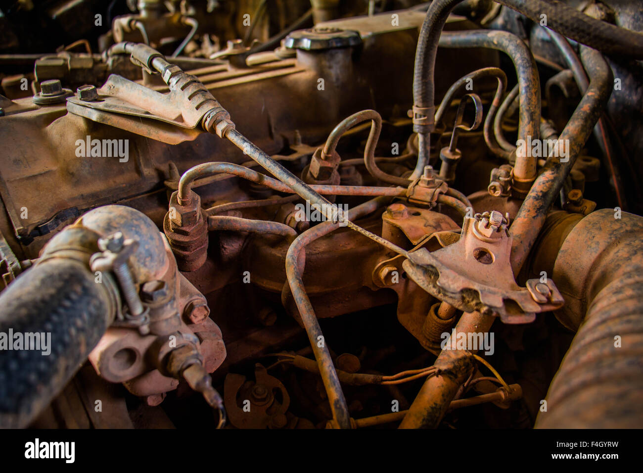 Old and rusty pinion gear of a machine in factory Stock Photo - Alamy