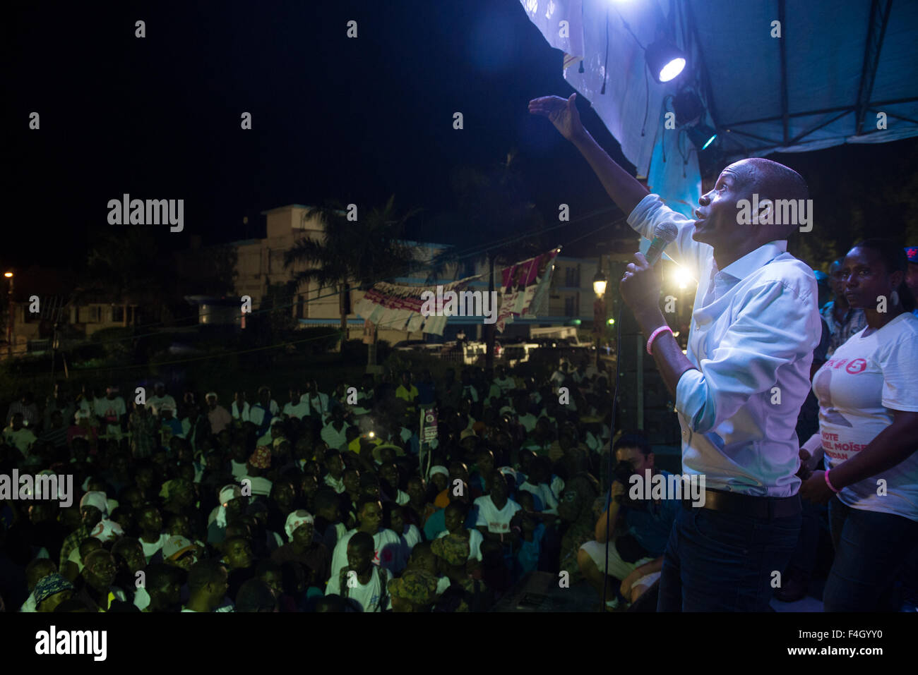 Port Au Prince, Haiti. 17th Oct, 2015. The Presidential candidate of ...