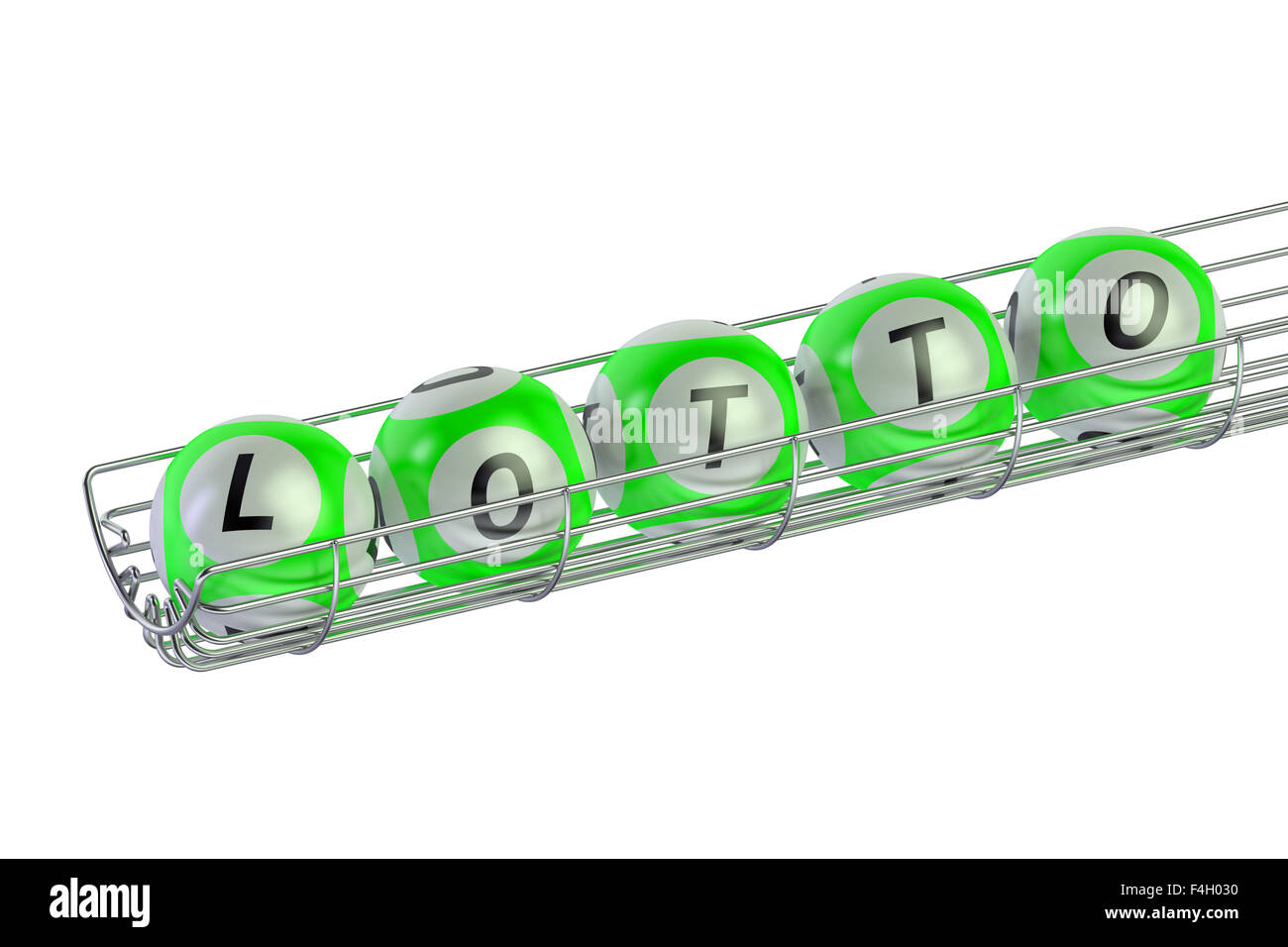 green lottery balls in a row isolated on white background Stock Photo ...