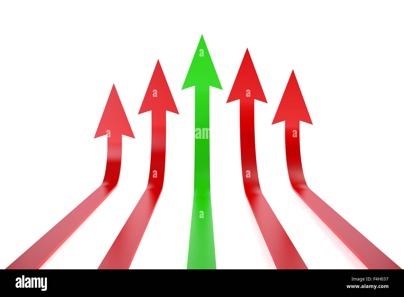 leader concept with arrows isolated on white background Stock Photo - Alamy