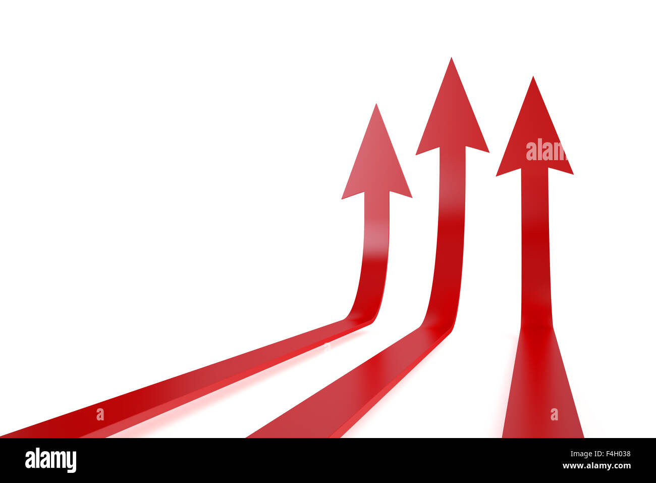 leader concept with red arrows isolated on white background Stock Photo ...