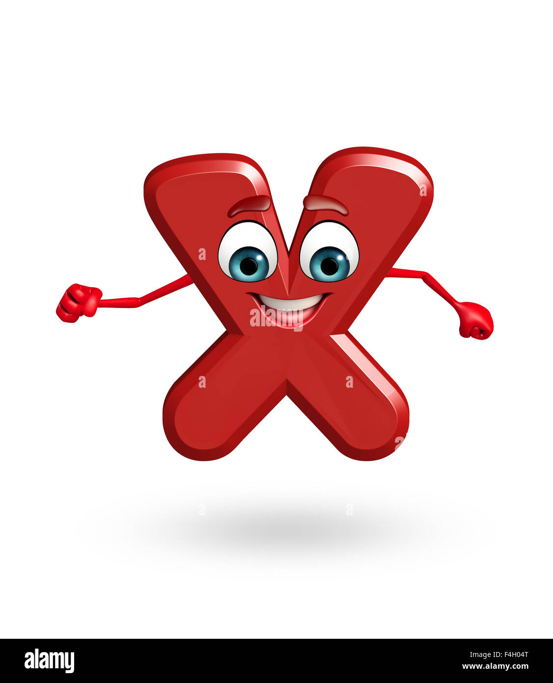 3d rendered illustration of alphabet X Cartoon Character Stock Photo ...