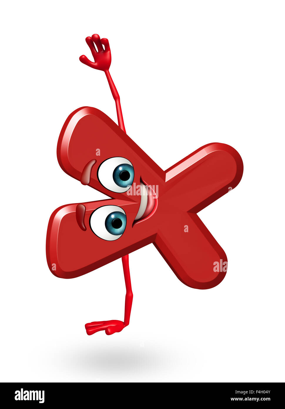 3d rendered illustration of alphabet X Cartoon Character Stock Photo ...