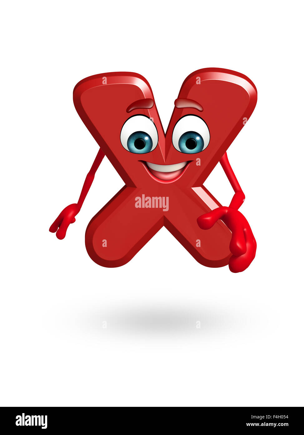 3d rendered illustration of alphabet X Cartoon Character Stock Photo ...