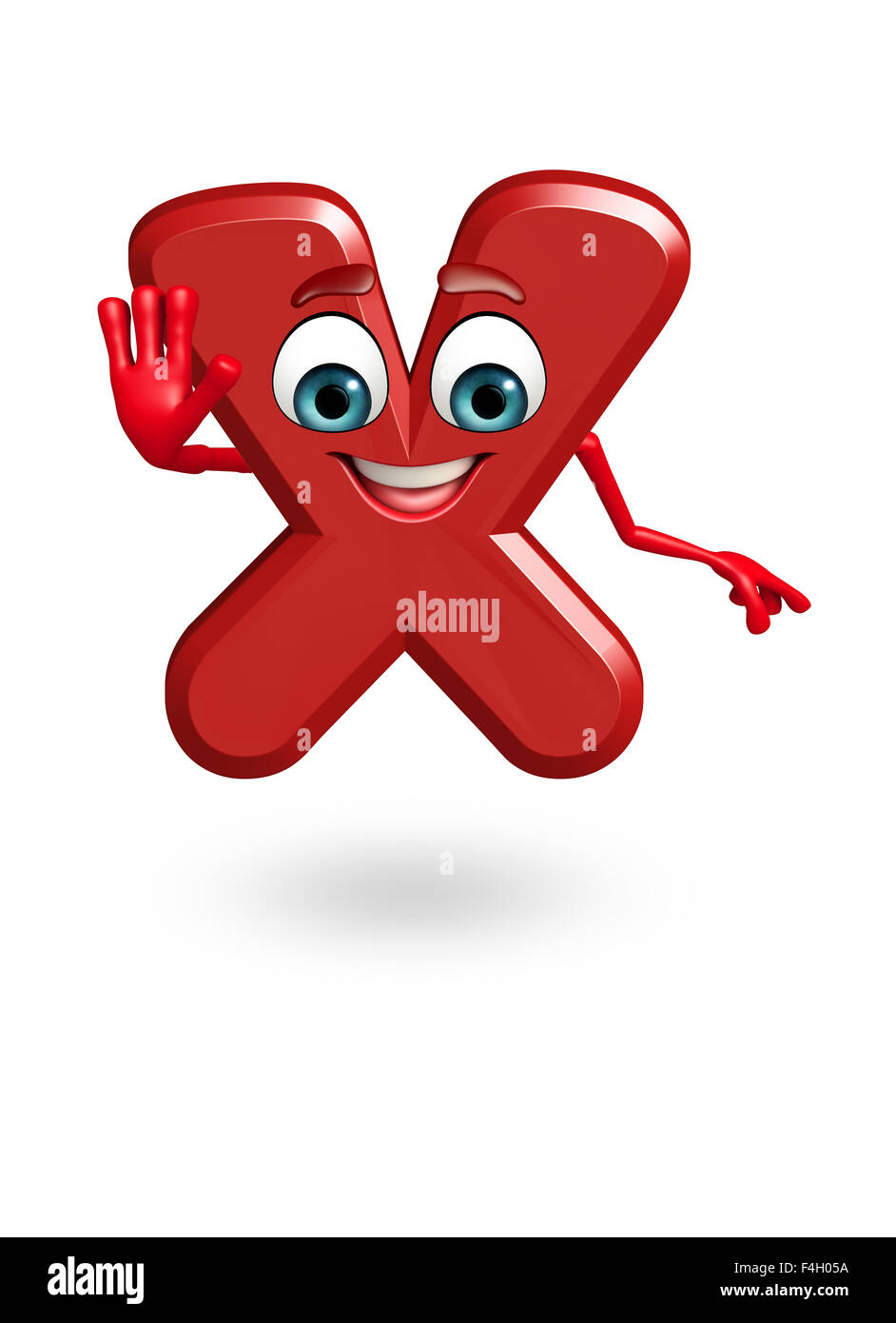 3d rendered illustration of alphabet X Cartoon Character Stock Photo ...