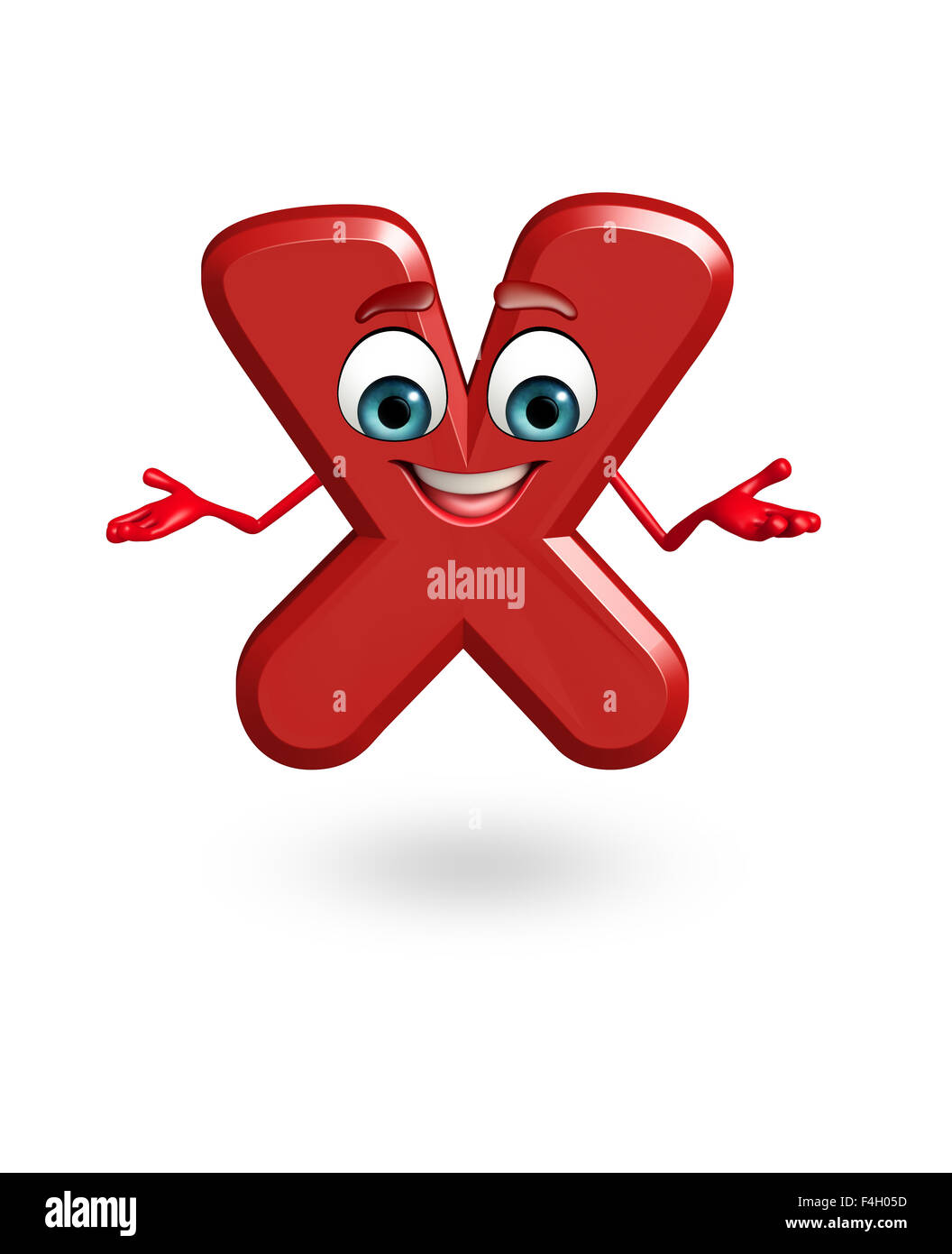 3d rendered illustration of alphabet X Cartoon Character Stock Photo ...
