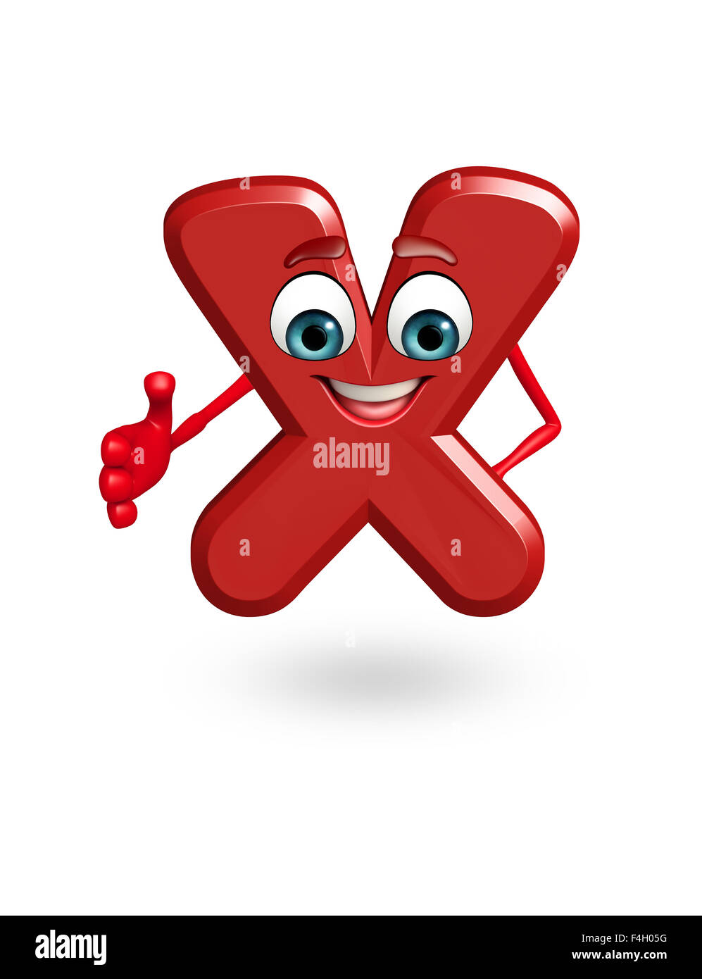 3d rendered illustration of alphabet X Cartoon Character Stock Photo ...