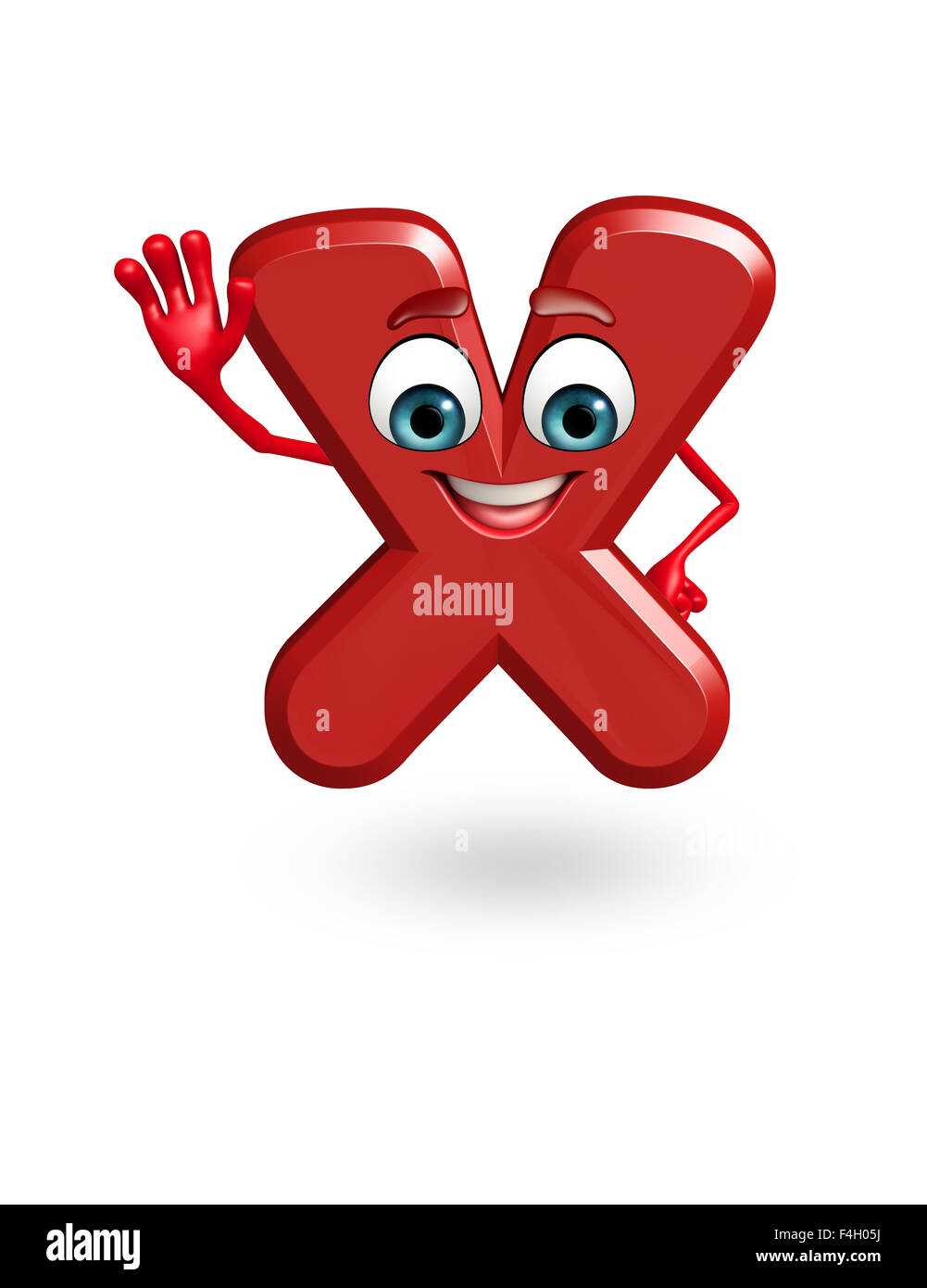 3d rendered illustration of alphabet X Cartoon Character Stock Photo ...