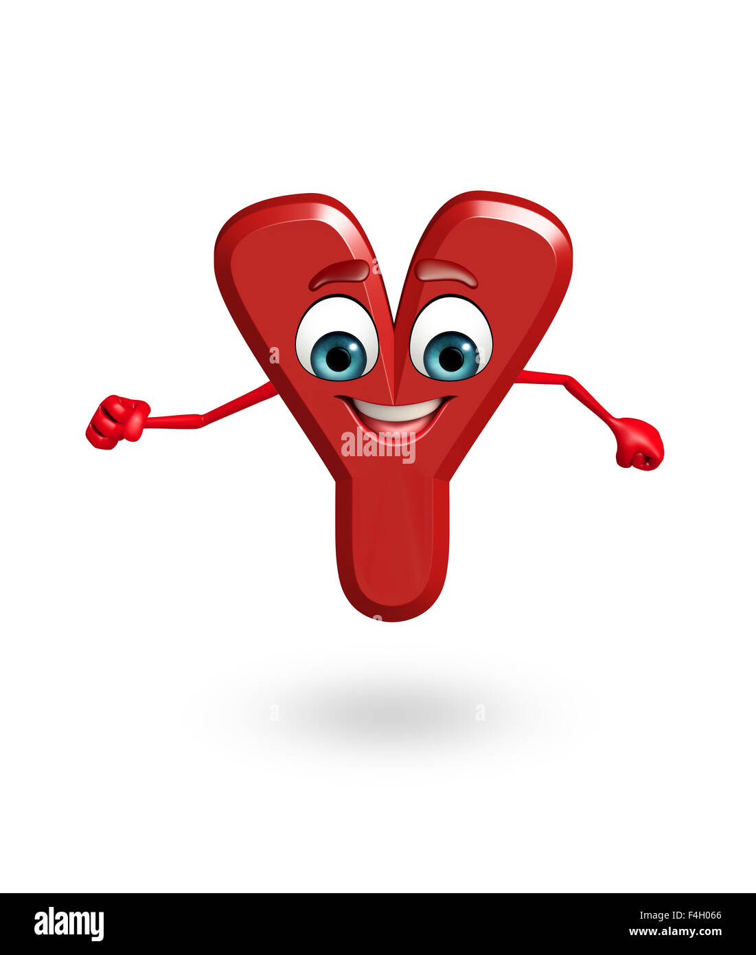 3d rendered illustration of alphabet Y Cartoon Character Stock Photo ...