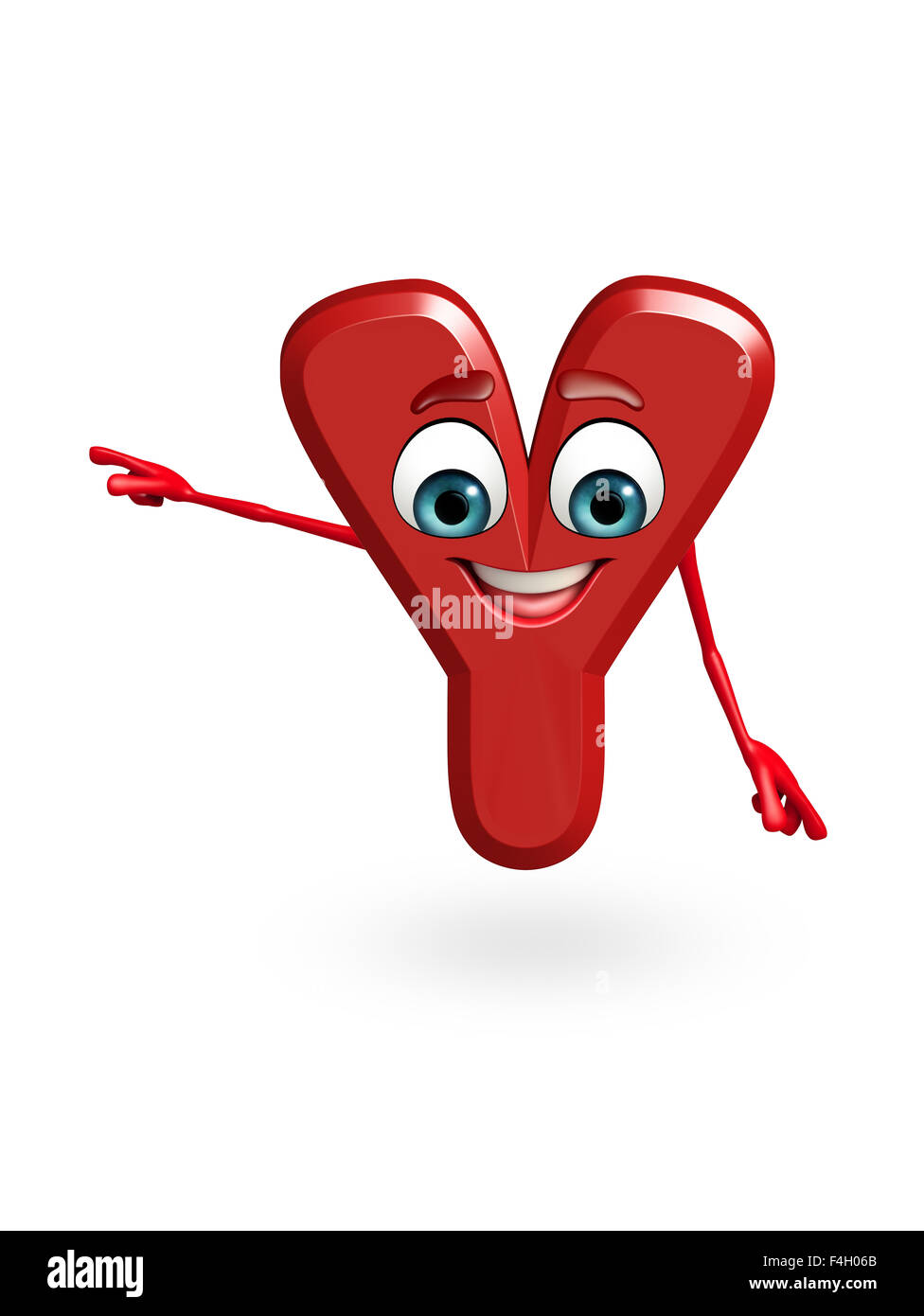 3d rendered illustration of alphabet Y Cartoon Character Stock Photo ...