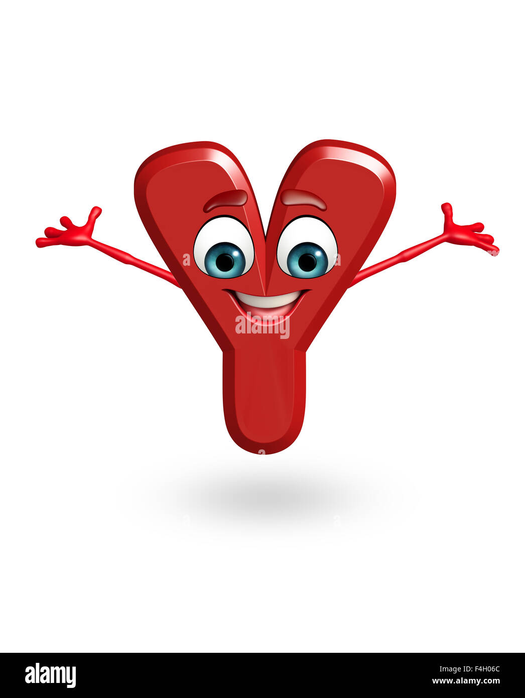 3d rendered illustration of alphabet Y Cartoon Character Stock Photo ...