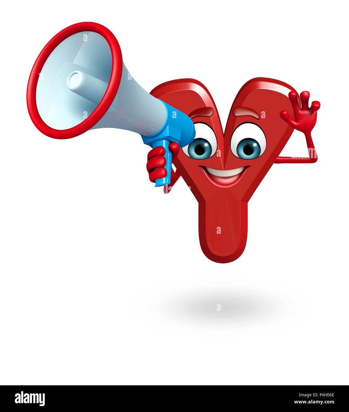 3d rendered illustration of alphabet Y Cartoon Character with ...