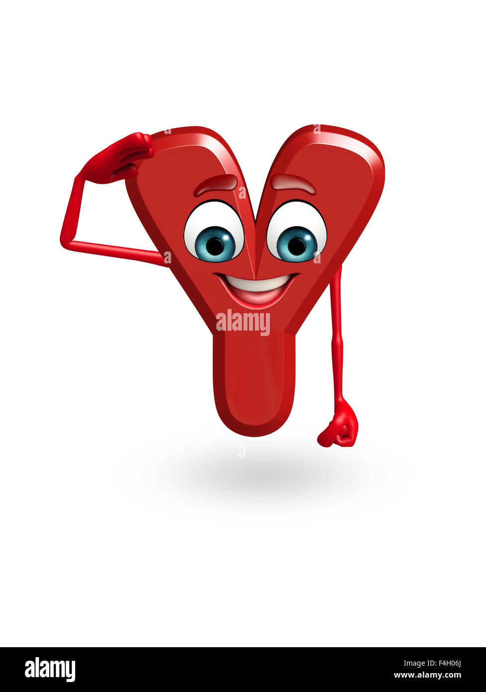 3d rendered illustration of alphabet Y Cartoon Character Stock Photo ...