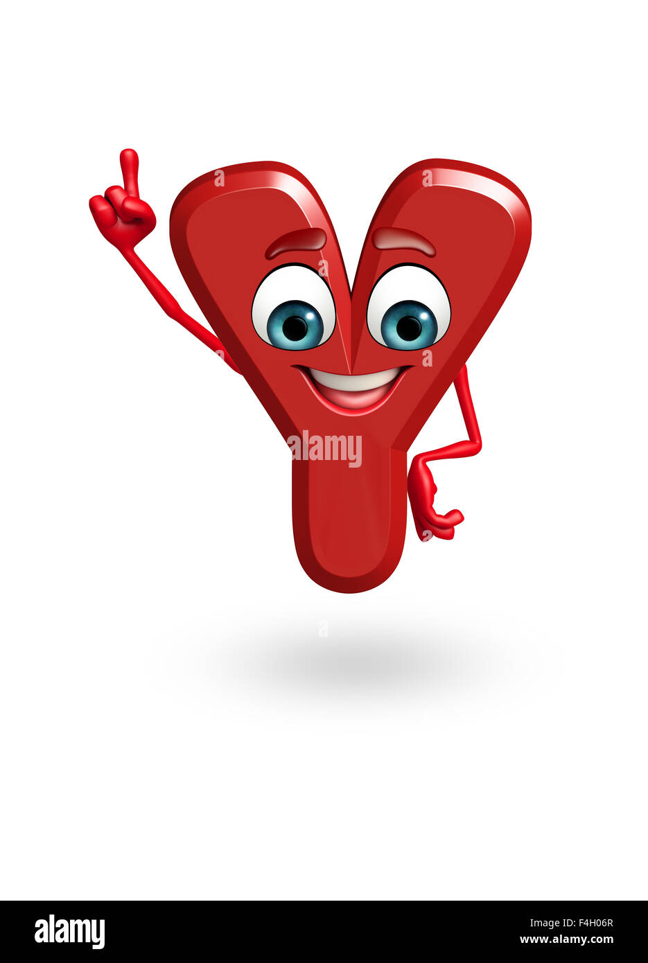 3d rendered illustration of alphabet Y Cartoon Character Stock Photo ...