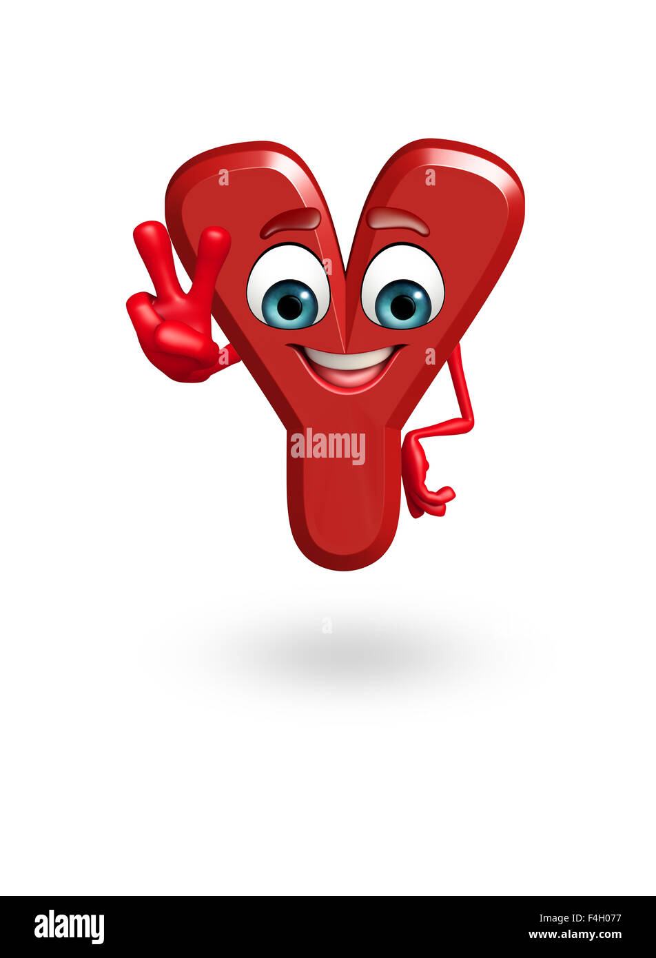 3d rendered illustration of alphabet Y Cartoon Character Stock Photo ...