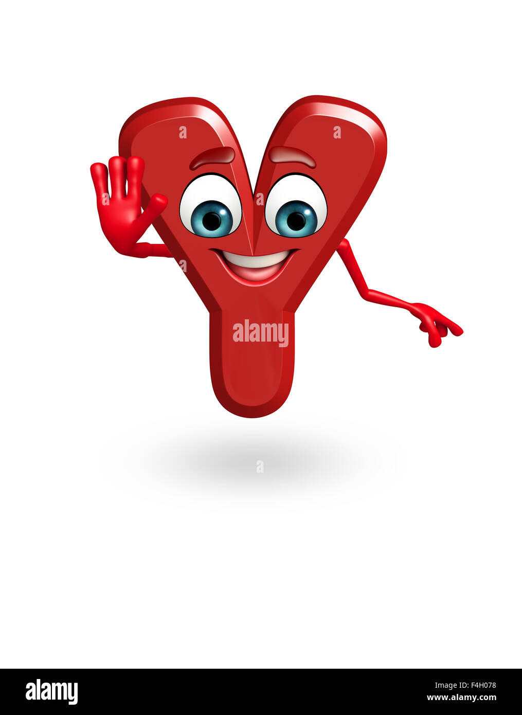 3d rendered illustration of alphabet Y Cartoon Character Stock Photo ...