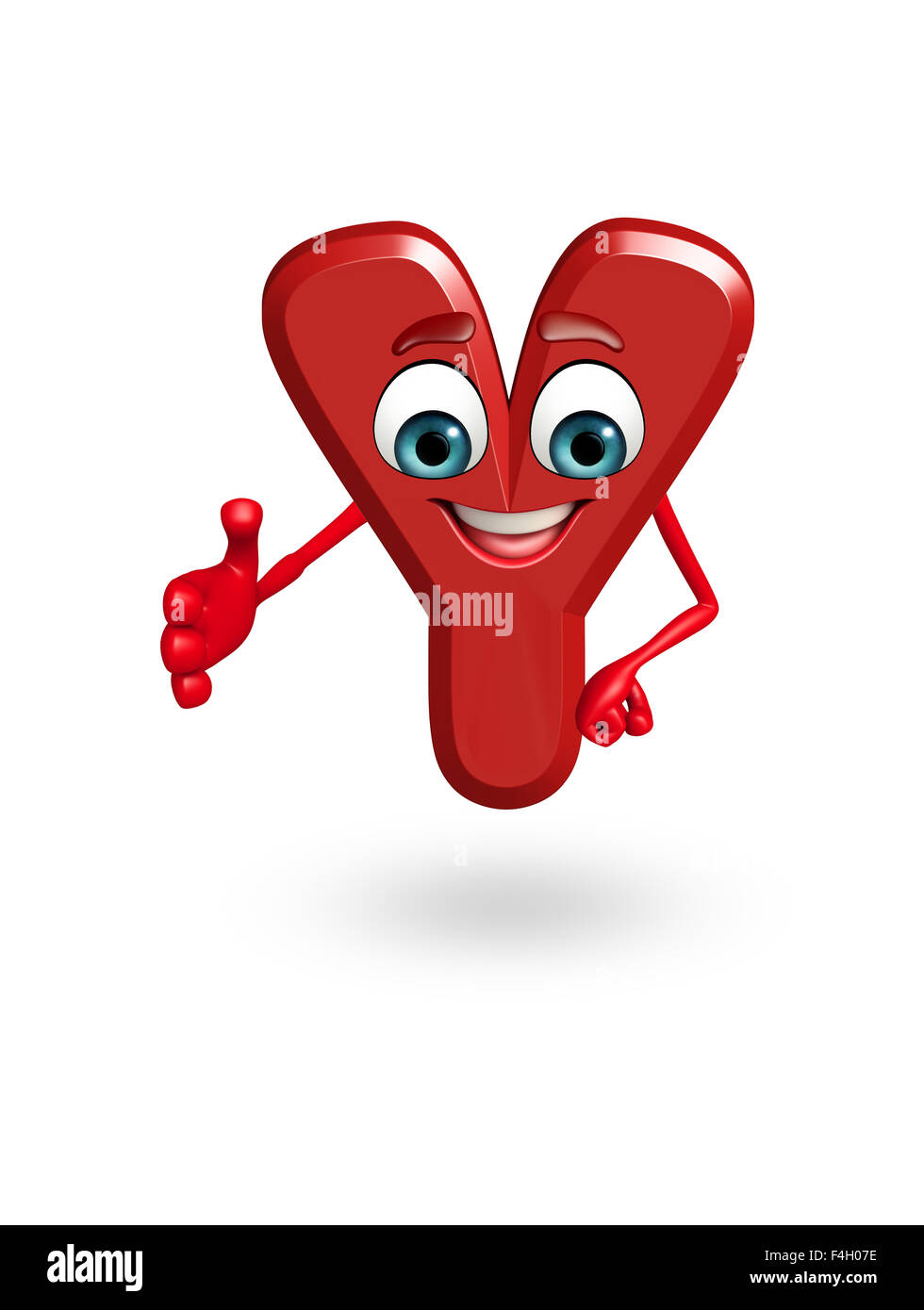 3d rendered illustration of alphabet Y Cartoon Character Stock Photo ...