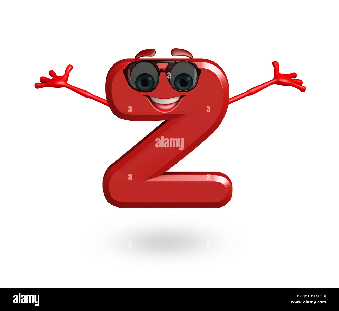 3d rendered illustration of alphabet Z Cartoon Character with goggles ...
