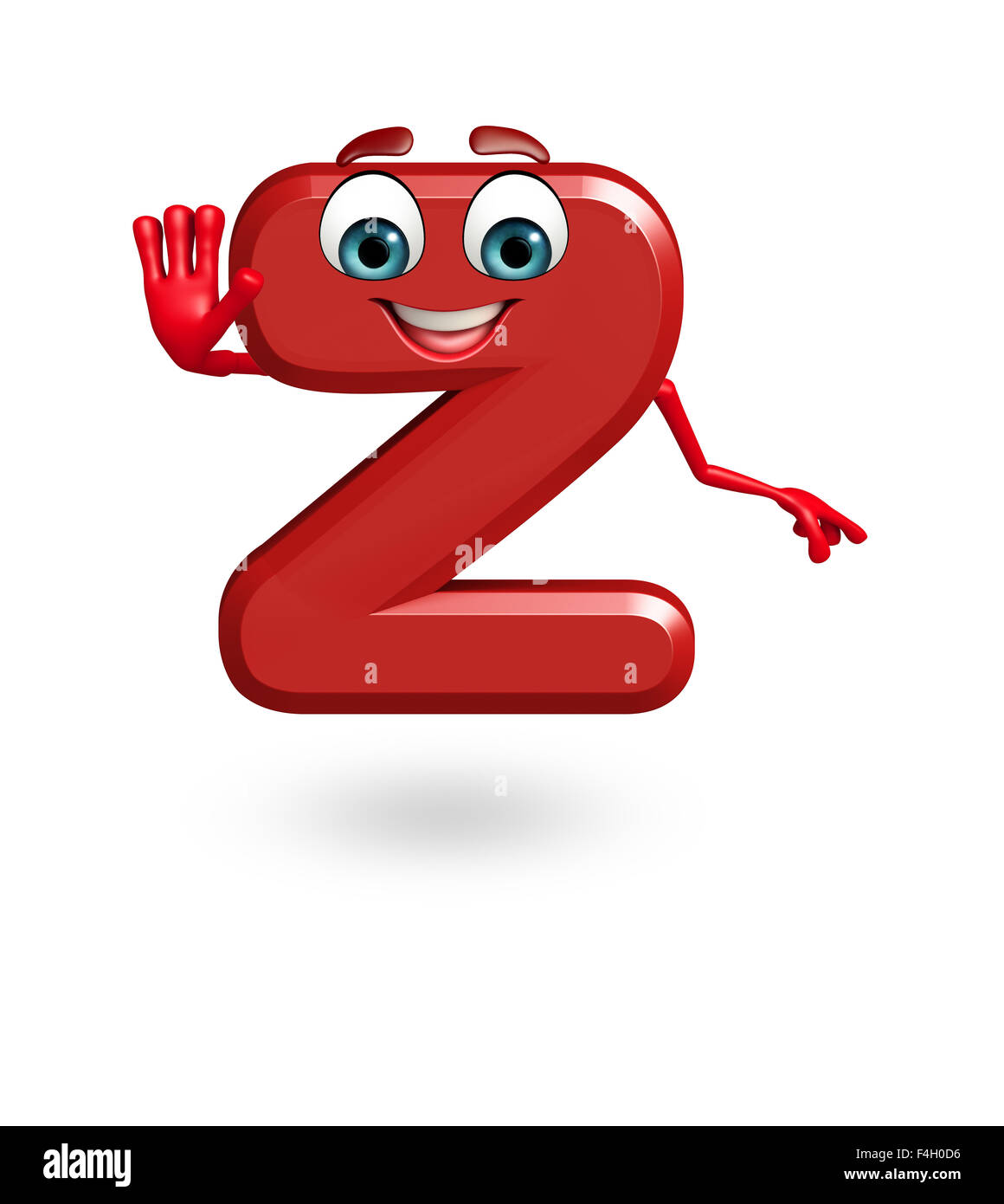 3d rendered illustration of alphabet Z Cartoon Character Stock Photo ...