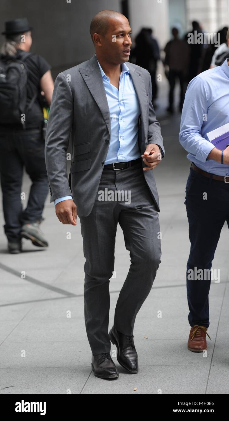 Les Ferdinand seen out and about in London Featuring: Les Ferdinand ...