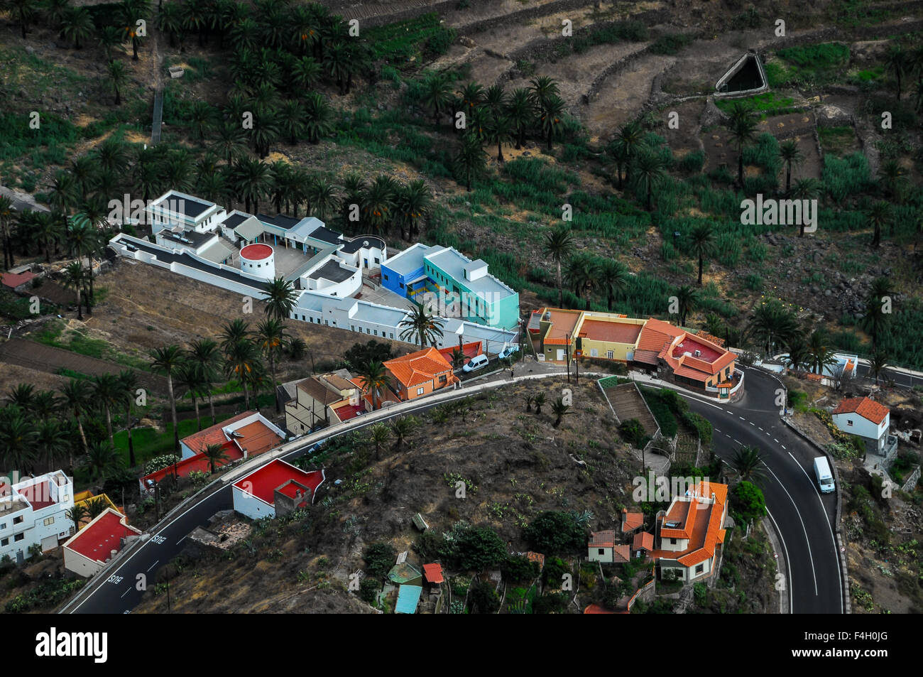 Typical Colored Colonial Spanish Building Stock Photo - Alamy