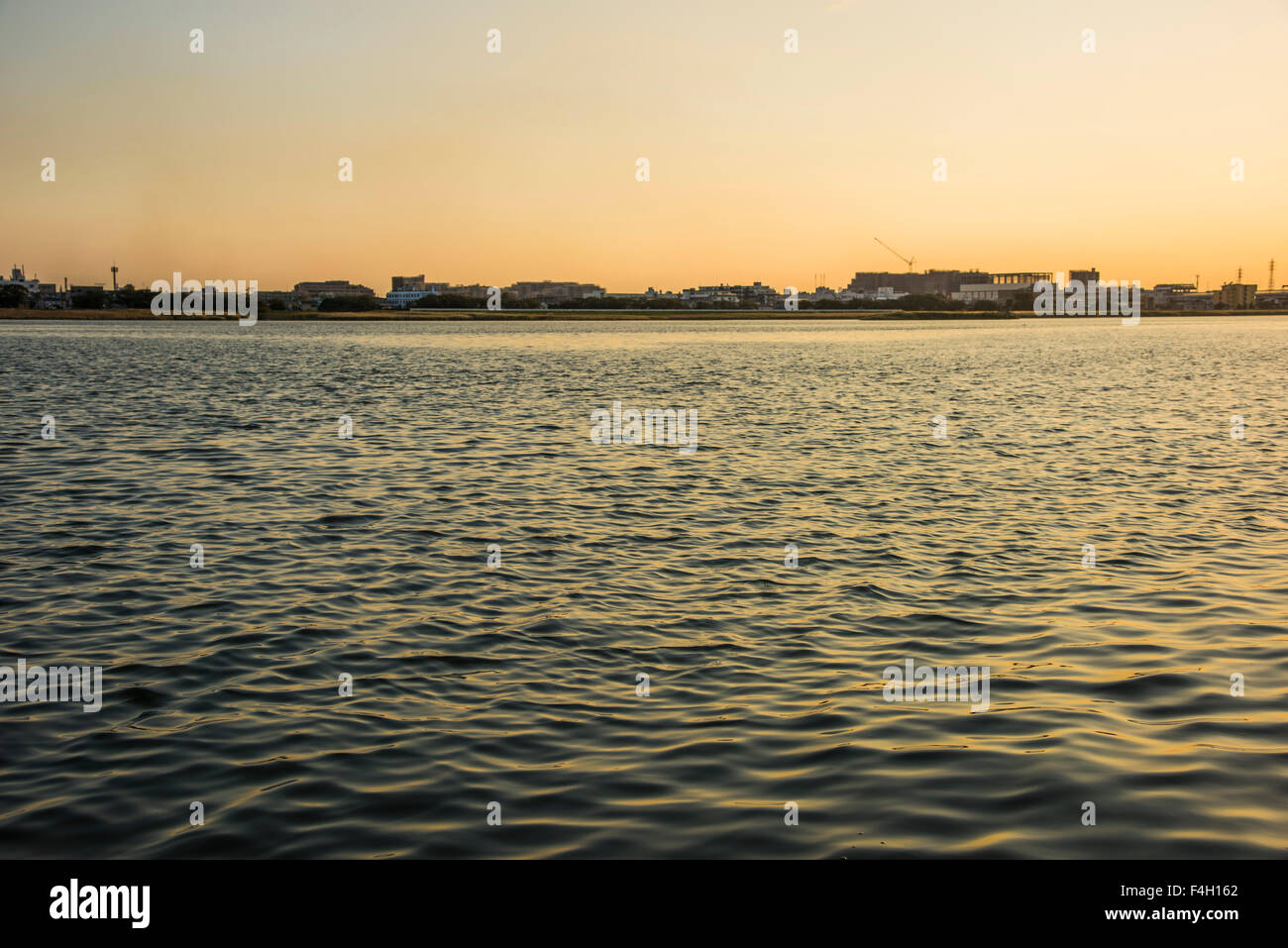 Surface of river, estuary of Tama river,Ota-Ku,Tokyo,Japan Stock Photo ...