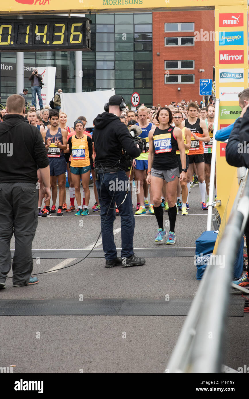 Birmingham, UK. October 18th 2015. Helen Clitheroe being introduced to ...