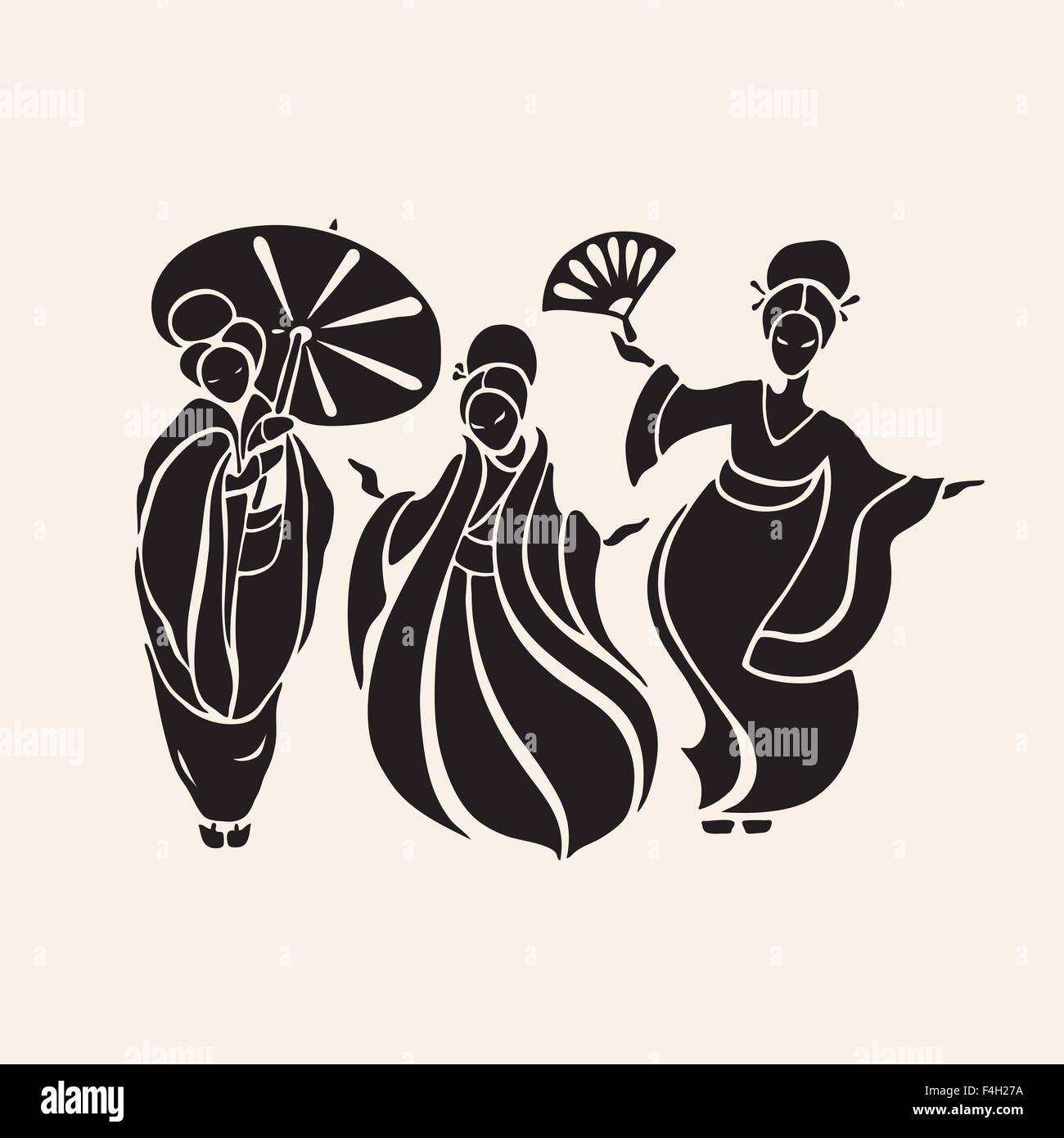 Beautiful Chinese Women Stock Vector Image & Art - Alamy