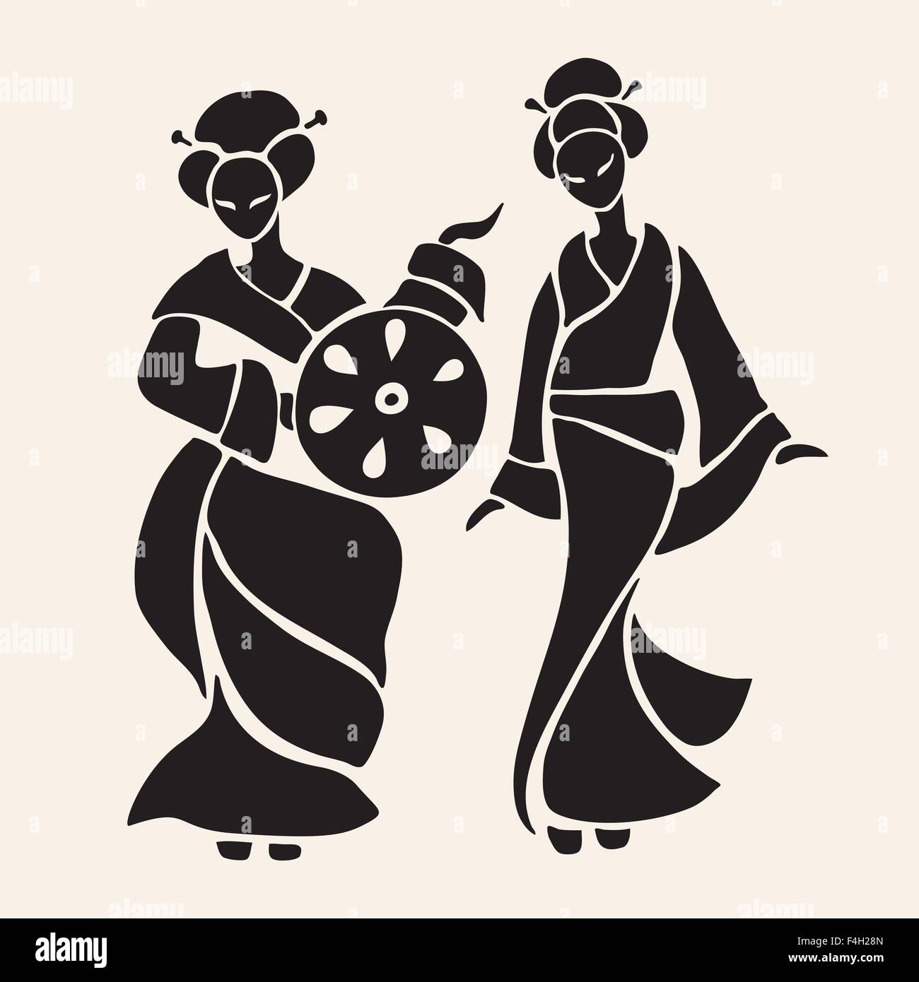 Beautiful Chinese Women Stock Vector Image & Art - Alamy